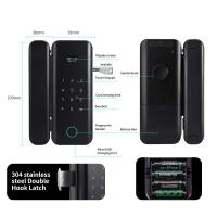 China Tuya Smart App Face ID Biometric Fingerprint Smart Digital Door Lock With Password And Card Entry for sale