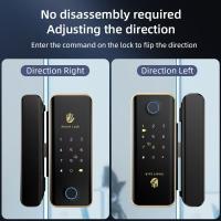 China Tuya Smart App Face ID Biometric Fingerprint Smart Digital Door Lock With Password And Card Entry for sale