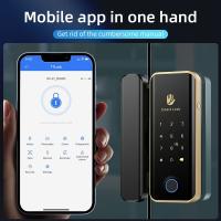 China Tuya Smart App Face ID Biometric Fingerprint Smart Digital Door Lock With Password And Card Entry for sale