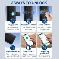 China A11 Smart Fingerprint Room Door Lock | 6-in-1 Keyless Entry with WiFi App Control | Indoor Wooden Door Lock for sale