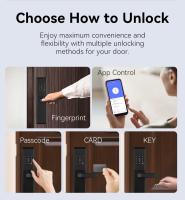 China S859 Anti-Theft Tuya Smart Fingerprint Lock Multiple Unlock Ways Temporary Password for Rental for sale
