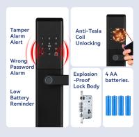 China S859 Anti-Theft Tuya Smart Fingerprint Lock Multiple Unlock Ways Temporary Password for Rental for sale