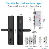 China Qleung A19 Smart Door Lock with 6-in-1 Multi Unlock Ways, 0.5s Fast Semiconductor Fingerprint Sensor and Built-in Electronic Doorbell for sale