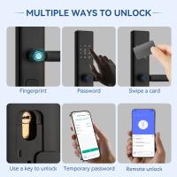 China Qleung A19 Smart Door Lock with 6-in-1 Multi Unlock Ways, 0.5s Fast Semiconductor Fingerprint Sensor and Built-in Electronic Doorbell for sale