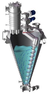 China DSH Double Screw Conical Mixer GMP Standard 50000L Batch Capacity Nauta Mixer for sale