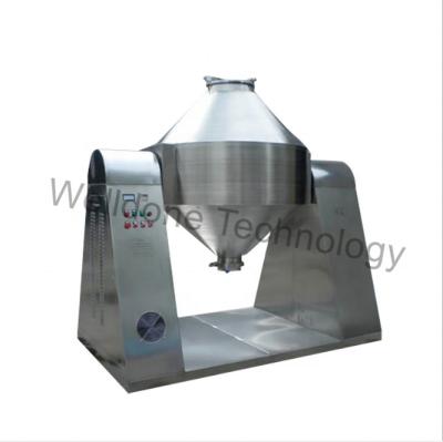 China Stainless Steel Double Cone Mixer 100L Dry Powder Blender for Chemical Soap Mixing for sale