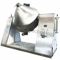 China Double Cone Powder Mixer for Herbals with PLC Control 100L Capacity for sale