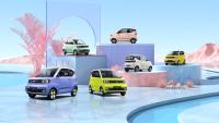 China Wuling Mini Hongguang Macaron 100km Low Speed 4 Wheel Four Seats Electric Cars Adults Vehicles Ev Car E Car Electric for sale