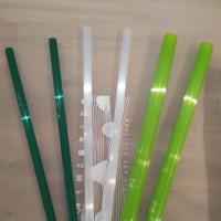 China Custom PLA PP Biodegradable Milk Bubble Tea Straight Straws for Food Beverage Packaging for sale