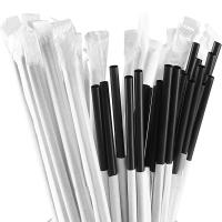 China Custom PLA PP Biodegradable Milk Bubble Tea Straight Straws for Food Beverage Packaging for sale