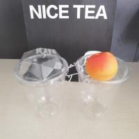 China Provided Freely Sample PET/RPET Plastic Flat Dome Diamond Insert Lids for Cold Drink Cup for sale