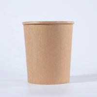 China Salads Kraft Paper Soup Bowl/ Food Container With Lids Disposable Take Away Bowl for sale