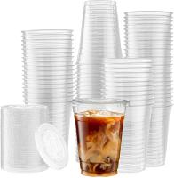 China Eco-friendly Disposable PET Clear Plastic Juice Cups with Lids 20oz for sale