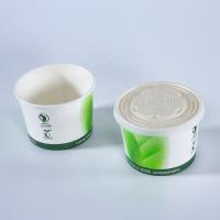 China Restaurant Essential Logo Printed Soup Paper Bowl with Lid Eco-Friendly Material for sale