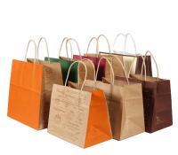 China Extra Large Wide Base Brown Kraft Paper Shopping Bag for Custom Packaging Solutions for sale