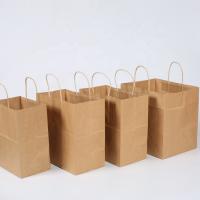 China Extra Large Wide Base Brown Kraft Paper Shopping Bag for Custom Packaging Solutions for sale