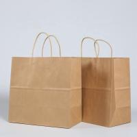 China Extra Large Wide Base Brown Kraft Paper Shopping Bag for Custom Packaging Solutions for sale