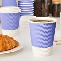 China 10oz Custom Order PLA Ripple Wall Paper Cup for Takeaway Drinks for sale