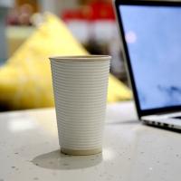 China 10oz Custom Order PLA Ripple Wall Paper Cup for Takeaway Drinks for sale
