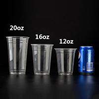 China Compostable 12oz Plastic Cup for Cold Beverages and Milk Tea Biodegradable for sale