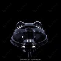 China Eco-friendly PET Plastic Flat Lids Cover for Cold Drink Cup Sample Provided Freely for sale