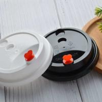China 62mm/78mm/90mm/115mm Coffee Lid for White/Black PP Plastic Sipper Lids Cover of Coffee Cup for sale