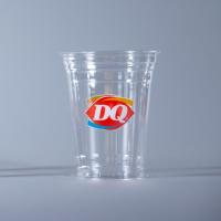 China Plastic-free Boba Coffee Drinking Biodegradable PLA Cup With Lid for Smoothie Shops for sale