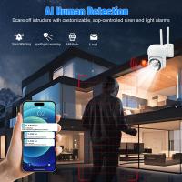 China Wireless Outdoor Security Camera System 3MP PTZ NVR 6 Cameras AI Human Detection IP66 for sale