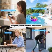China Wireless Outdoor Security Camera System 3MP PTZ NVR 6 Cameras AI Human Detection IP66 for sale
