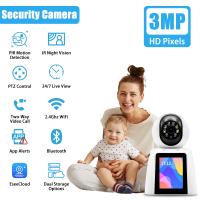 China 3MP Dome Security Camera 360 Pan Tilt AI Human Detection Two Way Audio Night Vision 2.4G WiFi Indoor Outdoor for sale