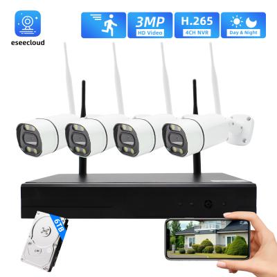 China 4CH 3MP PTZ Security Camera System 10CH WiFi NVR Kit 4 Outdoor IP65 Cameras 30m Night Vision Two-Way Audio Plug-and-Play Support 6TB HDD for sale