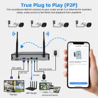 China 4CH 3MP PTZ Security Camera System 10CH WiFi NVR Kit 4 Outdoor IP65 Cameras 30m Night Vision Two-Way Audio Plug-and-Play Support 6TB HDD for sale