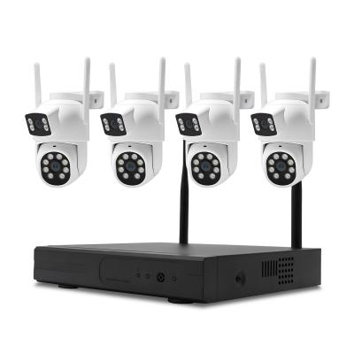 China 3MP+3MP Dual-Lens PTZ Dome Camera System 4PCS 16CH NVR 360° Night Vision Two-Way Audio IP66 for sale