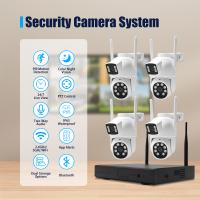 China 3MP+3MP Dual-Lens PTZ Dome Camera System 4PCS 16CH NVR 360° Night Vision Two-Way Audio IP66 for sale