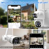 China Dual-Lens 3MP+3MP PTZ Security Camera System 4 Cam 16CH NVR 360° View Color Night Vision Two-Way Audio 6TB Storage for sale