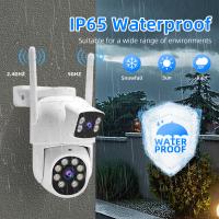 China Dual-Lens 3MP+3MP PTZ Security Camera System 4 Cam 16CH NVR 360° View Color Night Vision Two-Way Audio 6TB Storage for sale