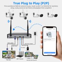 China Dual-Lens 3MP+3MP PTZ Security Camera System 4 Cam 16CH NVR 360° View Color Night Vision Two-Way Audio 6TB Storage for sale