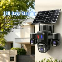 China Solar Powered Wireless Outdoor Security Camera, 14 PCS LED Fill Lights, PIR Human Motion Detection, WiFi Connection, IP66 Weatherproof Two-Way Audio Surveillance Camera for Yard Garage Home Monitoring for sale
