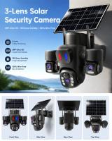 China Solar Powered Wireless Outdoor Security Camera, 14 PCS LED Fill Lights, PIR Human Motion Detection, WiFi Connection, IP66 Weatherproof Two-Way Audio Surveillance Camera for Yard Garage Home Monitoring for sale