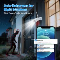 China 5mp Dual‑band Wifi Bullet Security Camera H.265 Dual‑light Night Vision Ai Human Detection Two‑way Audio Bluetooth Pairing Ip66 Outdoor Surveillance Camera Support Tf Card & Cloud Storage for sale