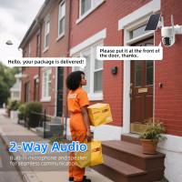 China 4MP Solar Security Camera Outdoor Wireless WiFi PTZ Surveillance Camera, Built‑in Battery, AI Human Detection, Two‑Way Audio, Dual Light Night Vision, IP66 Waterproof for Home Outside Monitoring for sale