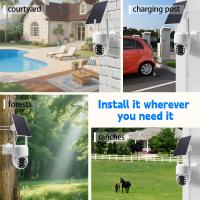 China 4MP Solar Security Camera Outdoor Wireless WiFi PTZ Surveillance Camera, Built‑in Battery, AI Human Detection, Two‑Way Audio, Dual Light Night Vision, IP66 Waterproof for Home Outside Monitoring for sale