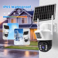 China 4MP Dual‑Lens Solar Security Camera, Wireless WiFi PTZ Camera with 6.5W Solar Panel 15600mAh Battery, 355° Pan 90° Tilt, PIR Human Detection, Two‑Way Audio, IP65 Waterproof Outdoor Surveillance Camera for sale