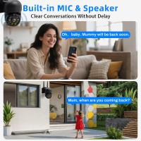 China 5MP Outdoor WiFi PTZ Security Camera,Human Motion Auto‑Tracking,Full‑Color Night Vision,Two‑Way Talk,IP65 Waterproof Wireless Dome IP Camera for sale
