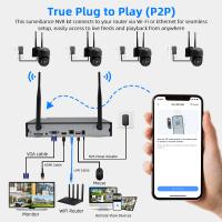 China 5MP WiFi PTZ Security Camera, 355°×90° Pan Tilt Rotation, AI Auto‑Tracking, Custom Alarm Voice, Two‑Way Audio, IP66 Waterproof, IR Full‑Color Night Vision, App Alert Push for sale