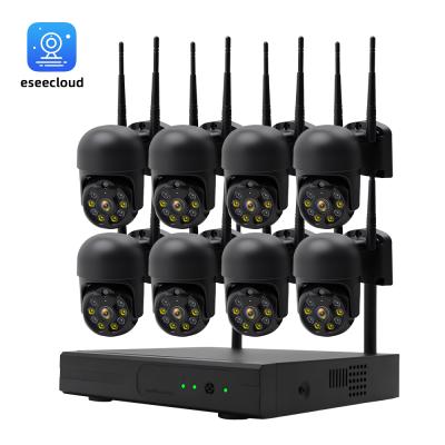 China 8‑Channel WiFi PTZ Security Camera NVR Kit, Outdoor Indoor Home Business Surveillance, Auto‑Tracking Human Detection Two‑Way Audio Full Color Night Vision Wireless Camera System for sale