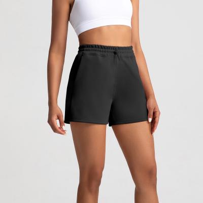 China Women's Cotton Blend Sweat Shorts Elastic Waist Side Pockets 38 Modal 56 Polyester 6 Spandex for sale