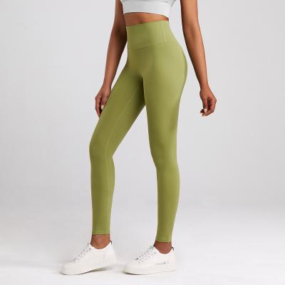 China 80% Nylon 20% Spandex High Waisted Gray Yoga Leggings Tummy Control Full Length for sale