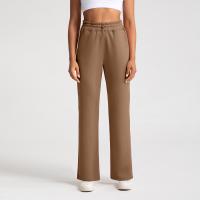 China Women's High Waisted Flared Sweatpants 38% Modal Blend Elastic Waist Drawstring Casual Lounge Pants for sale