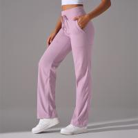 China Women's Quick Dry Multi Pocket Outdoor Hiking Pants 95% Nylon 5% Spandex Beige Drawstring Waist for sale